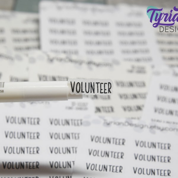Volunteer Stickers - Etsy