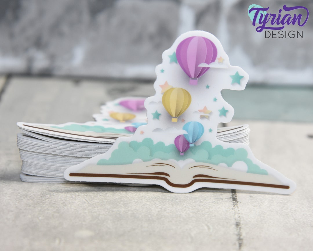 Open Book Vinyl Sticker | Let Your Imagination Take You on the Journey ...
