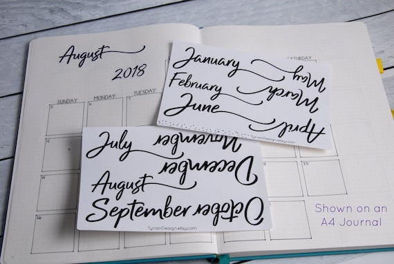 January December Monthly Stickers large for Planners and | Etsy