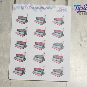 Reading Book Icon Stickers | Different Color Options | Book Stack ...