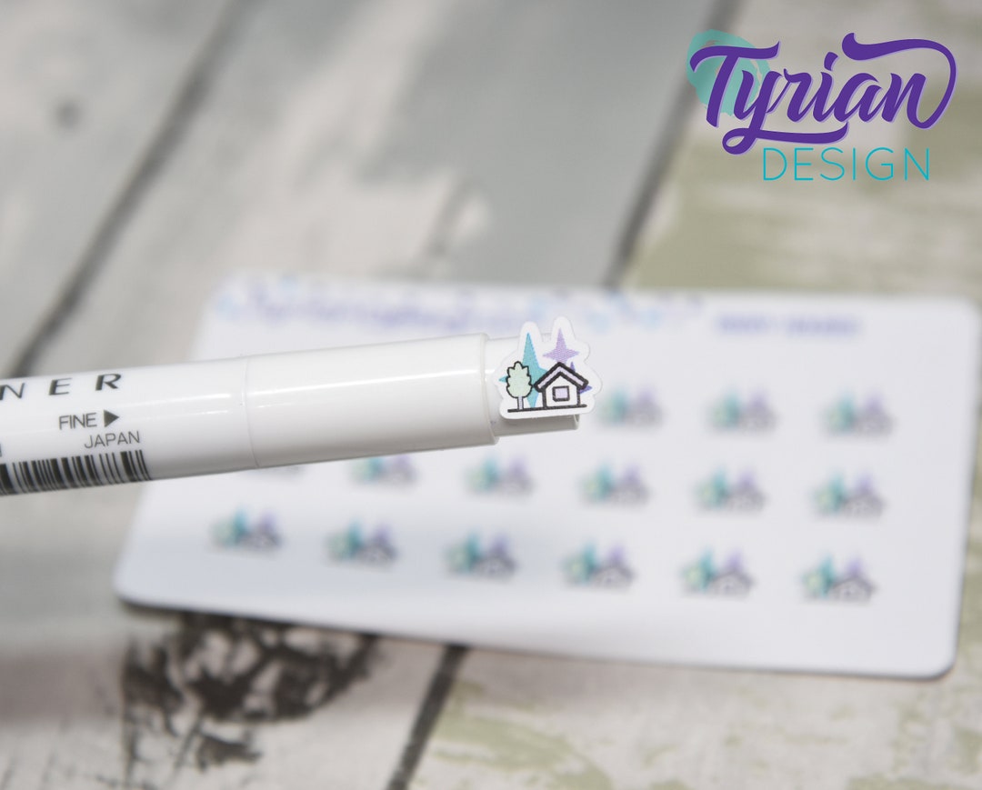 House Stickers - Tiny House Stickers on a Mini Sheet - Great for Small ...