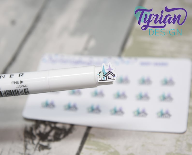 House Stickers - Tiny House Stickers on a Mini Sheet - Great for Small ...