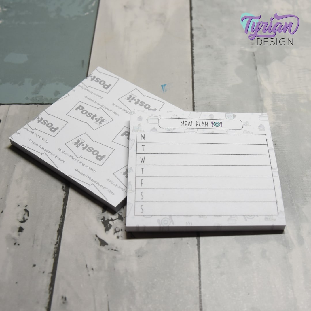 Meal Plan Post-it Notes | Plan Meals Sticky Notes | Dinner Sticky Notes ...