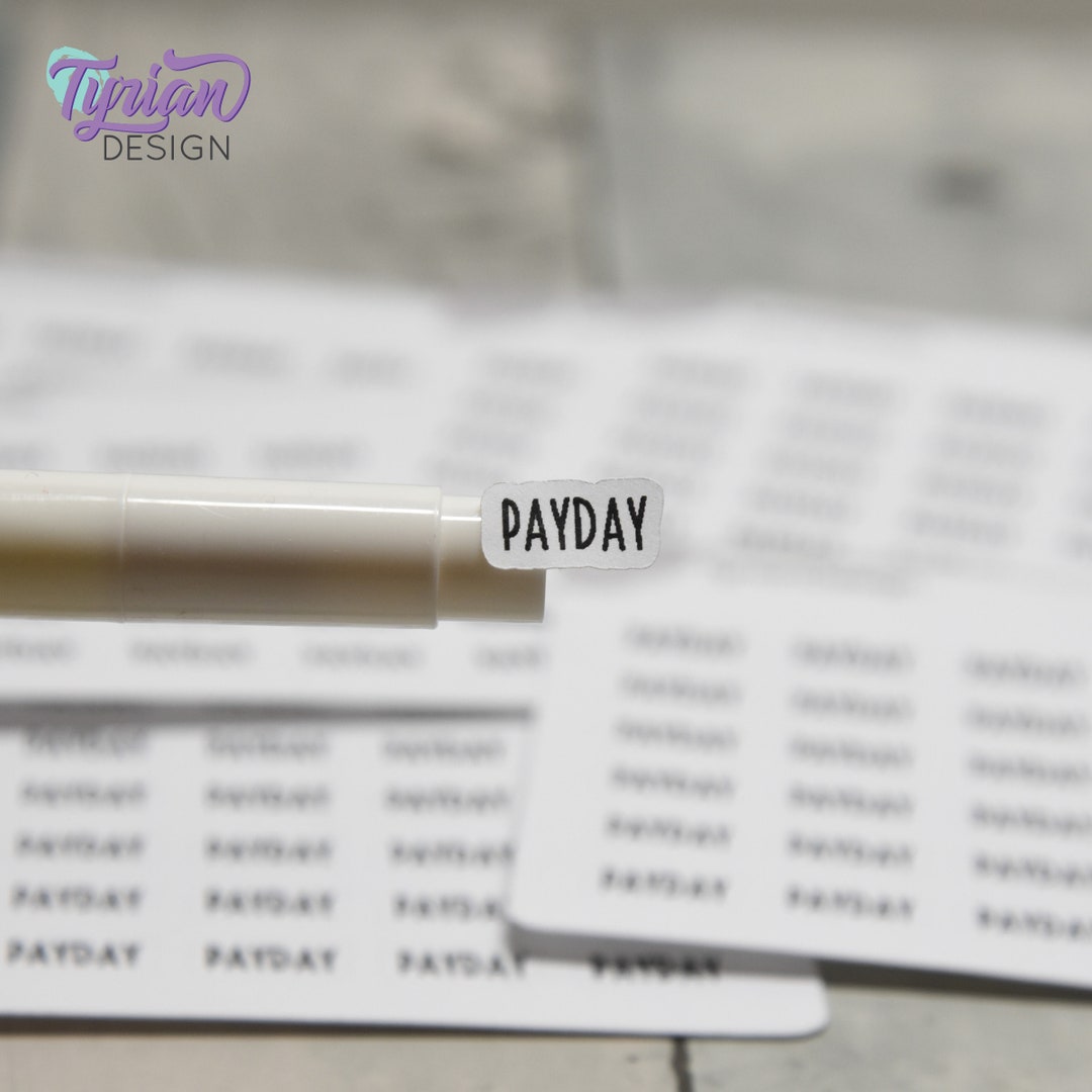 Tiny Payday Stickers | Mark Paychecks | 30 Stickers | .51 X .28" Each ...