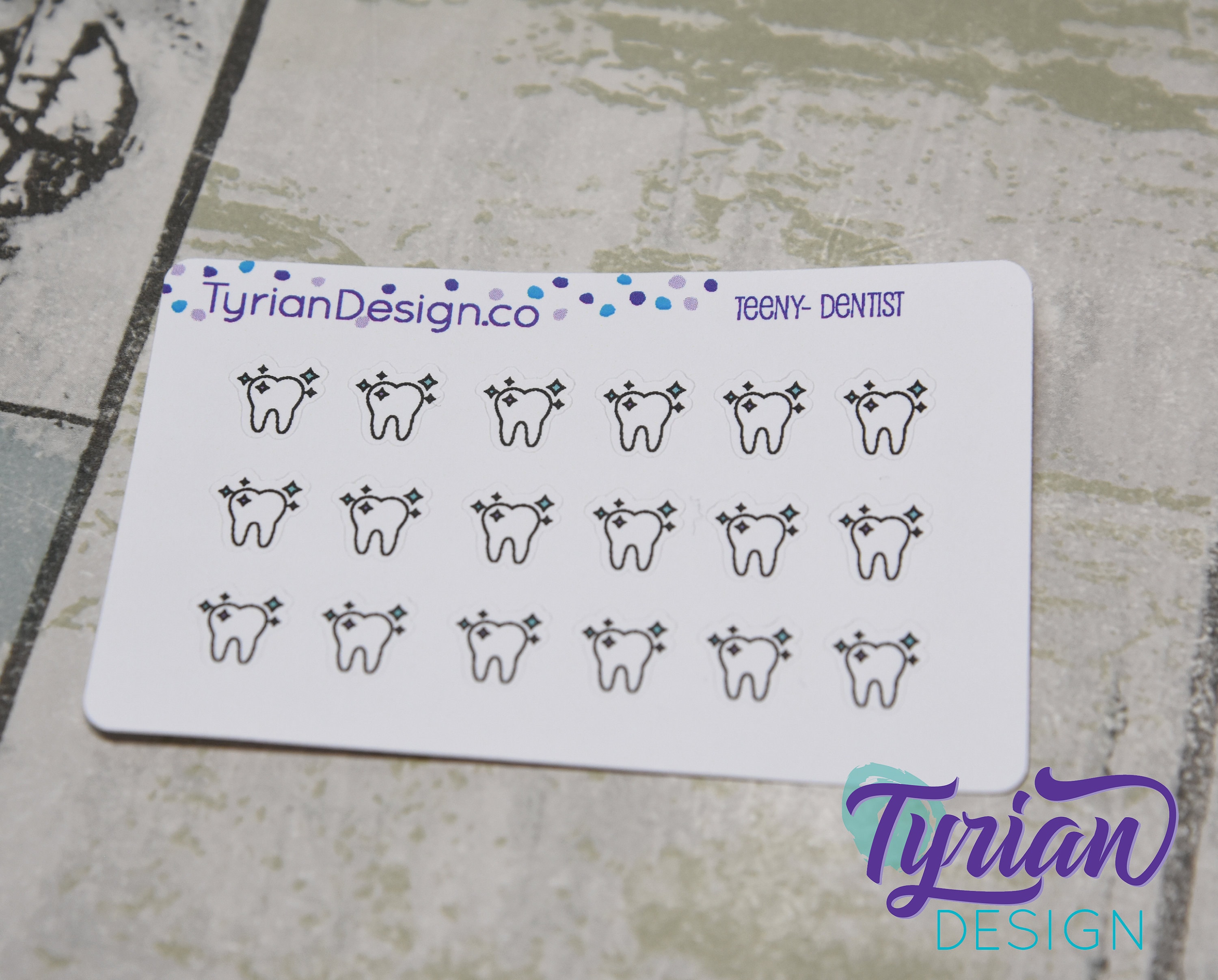 Dentist Stickers Tiny Tooth Stickers on a Mini Sheet Great - Etsy