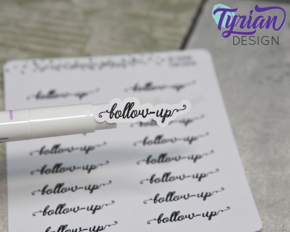 Follow-up Script Stickers for Planners and Journals. Need a | Etsy