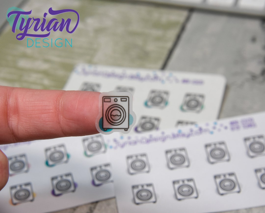 Laundry Icon, Washing Stickers. Clothes, Different Color Options ...