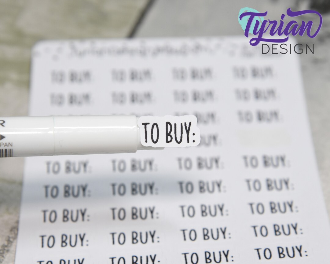 To Buy Stickers for Planners and Journals. Need to Make a to Buy List ...