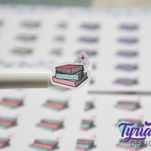 Library Books Due Planner Stickers Set of 32 stickers for | Etsy