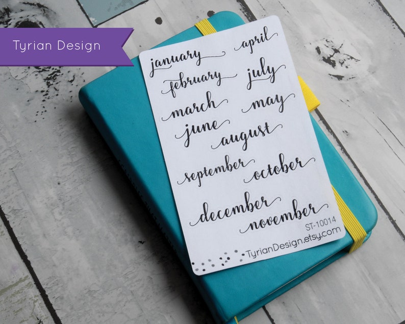 January December Monthly Stickers Mini for Planners and | Etsy