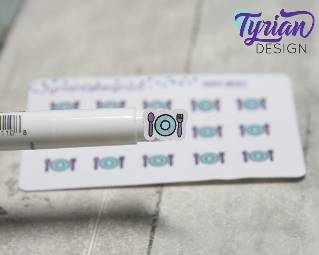 Meal Stickers | Tiny Meal Stickers on Mini Sheet | Great for Pocket ...