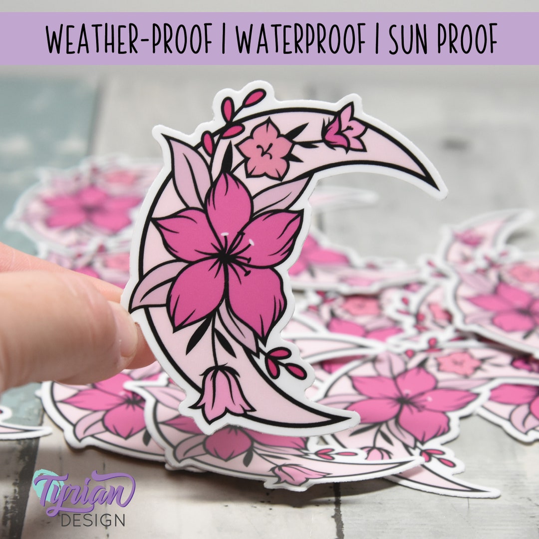 Pink Moon Vinyl Sticker | High Quality Weather Proof Vinyl | 3 X 3 ...