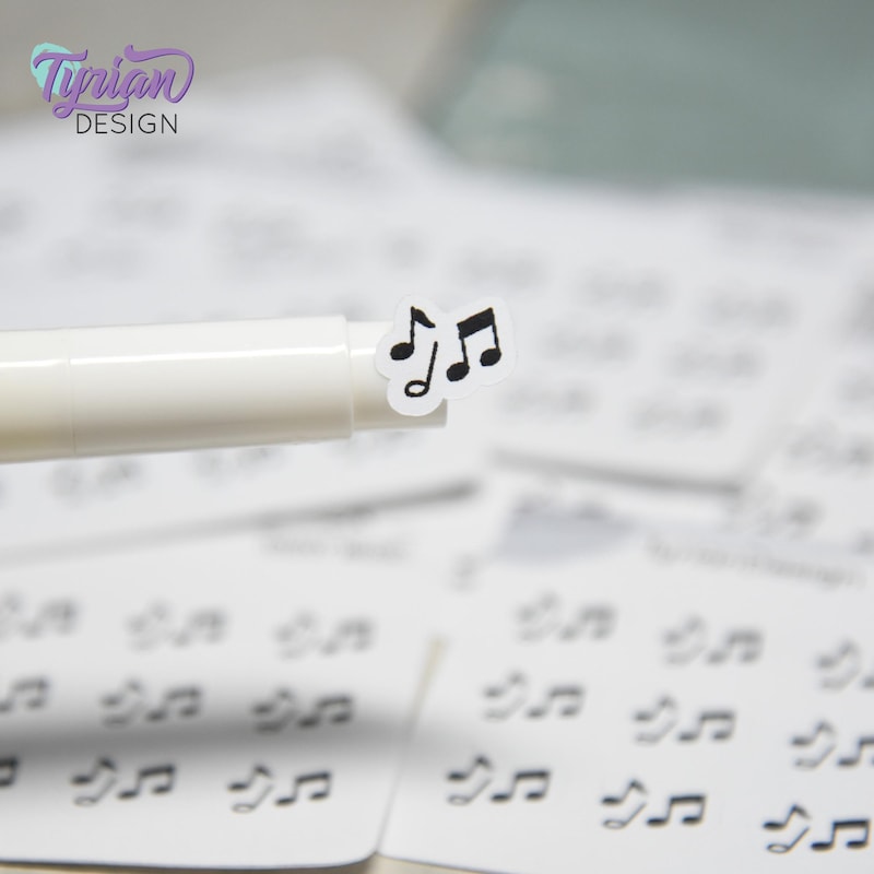 Tiny Music Note Sticker - Etsy