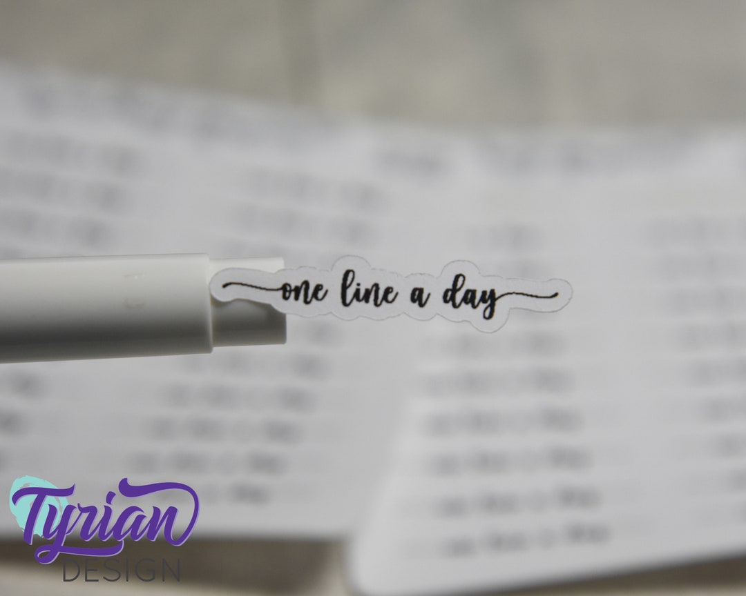 One Line a Day Stickers | When You Need That Reminder | 20 Stickers ...