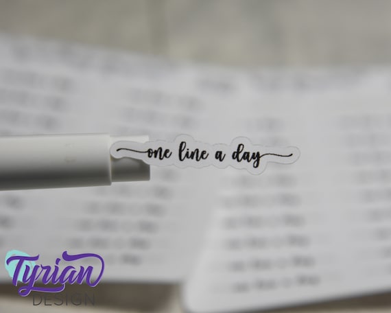 One Line a Day Stickers When You Need That Reminder 20 | Etsy