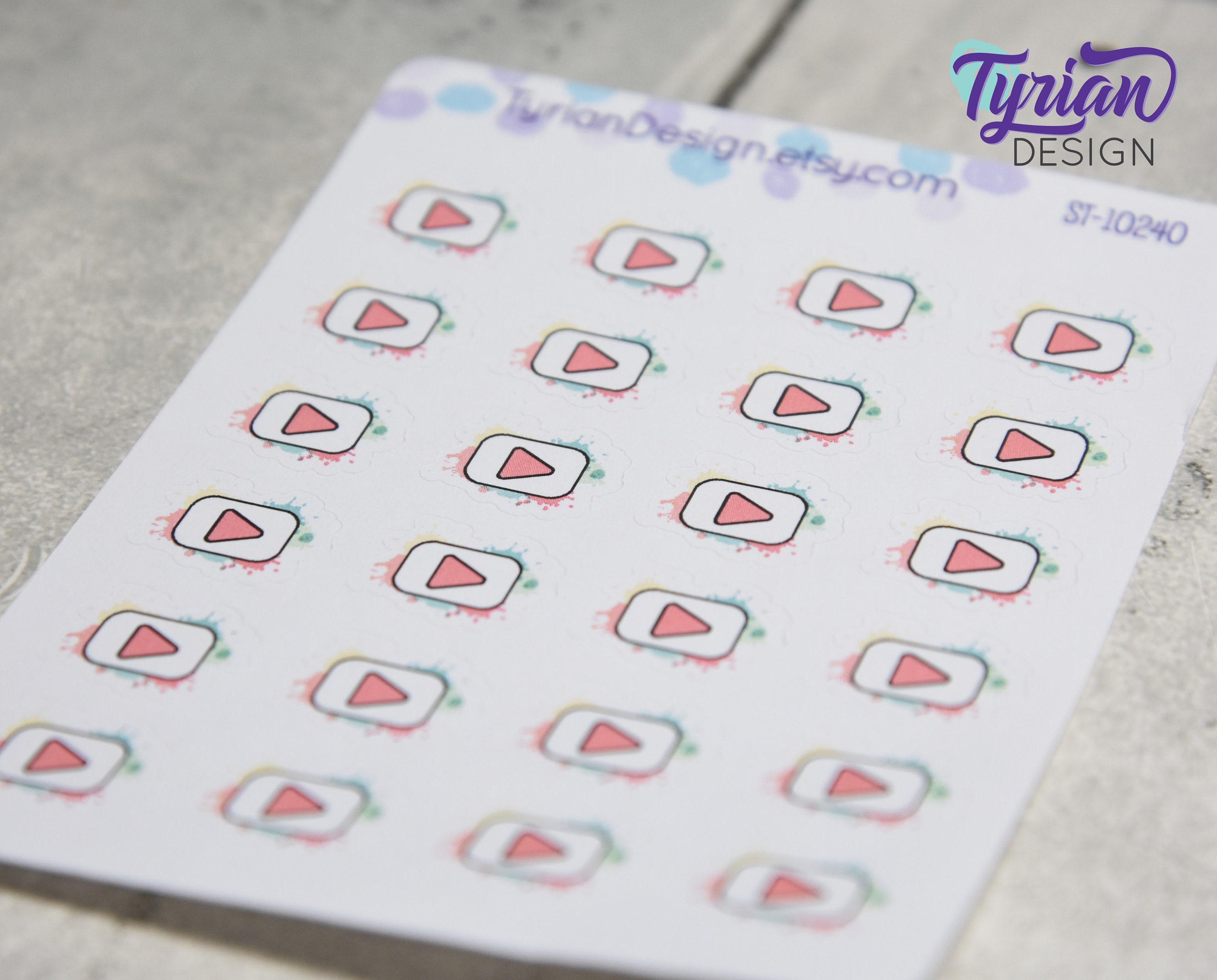 Social Media Icon Stickers YT stickers YouTube stickers | Etsy
