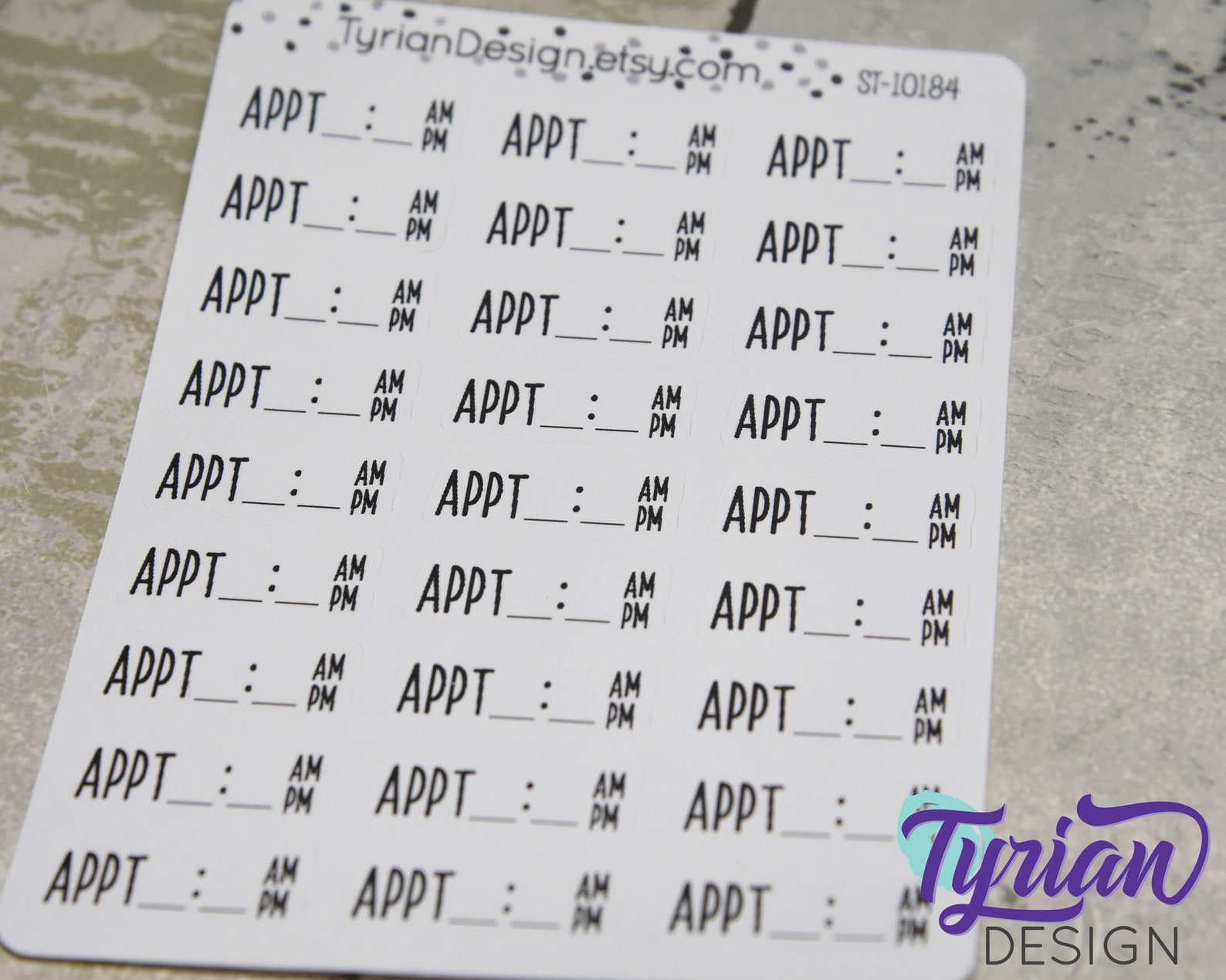 Appointment With Time Sticker for Planners and Journals. Clear or White ...