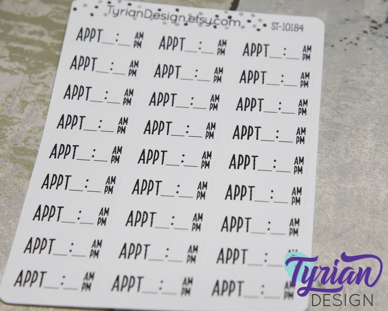 Appointment With Time Sticker for Planners and Journals. Clear - Etsy