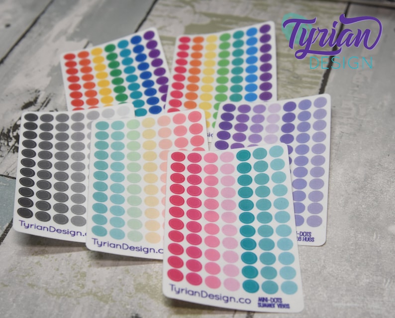 5mm Circle Dot Color Stickers for Planners and Journals. Dot Stickers ...