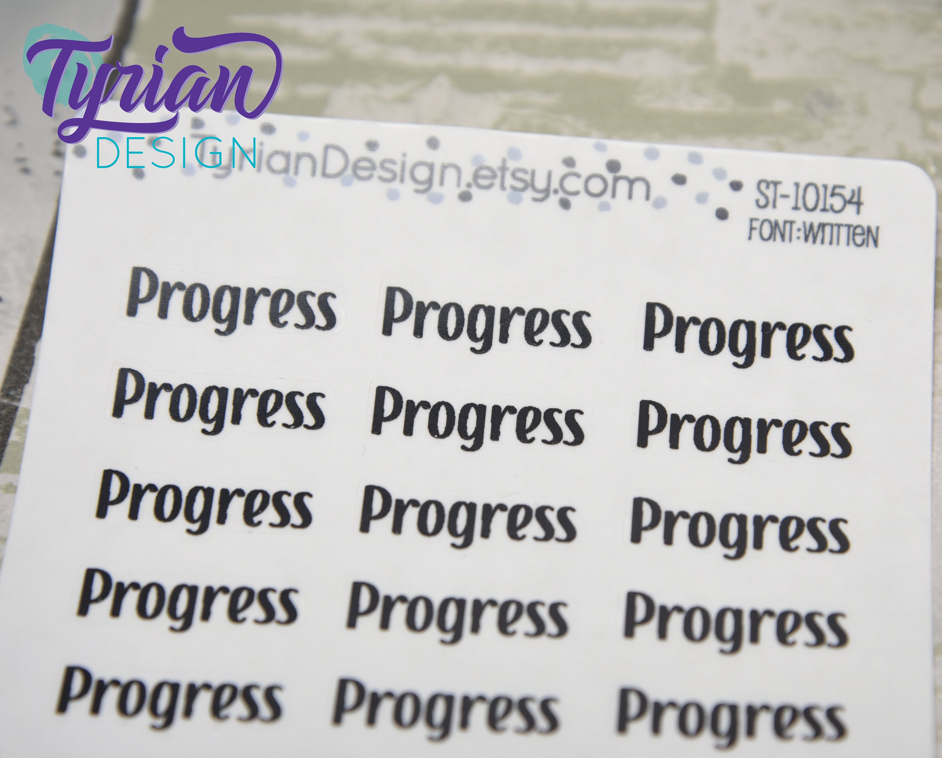 Progress Stickers for Planners and Journals. Track Your | Etsy