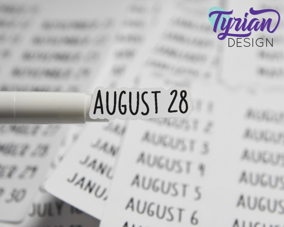 Monthly Days Stickers (big) for Planners and Journals | 1-31 (varies by ...