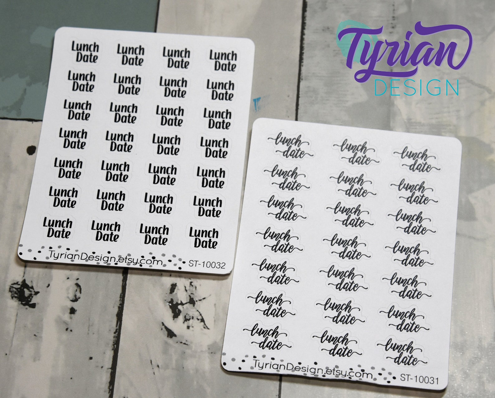 Lunch Date Stickers for Planners and Journals. shown on | Etsy