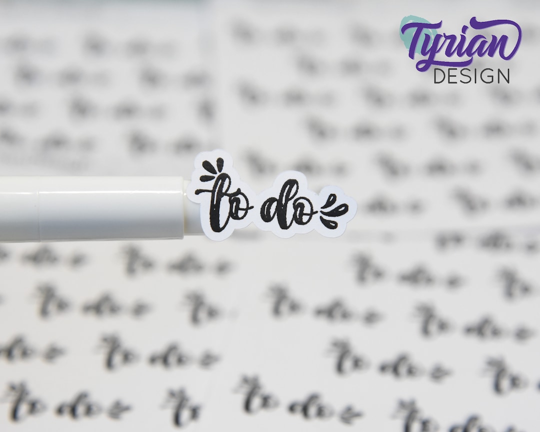 To Do Stickers | 15 Stickers | 1.05 X .60 Inches Each | 3.5 X 4.5 ...