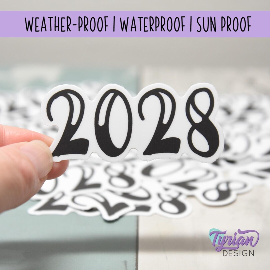 2028 Sticker | 2028 Planner Sticker | Sticker is High Quality Weather ...