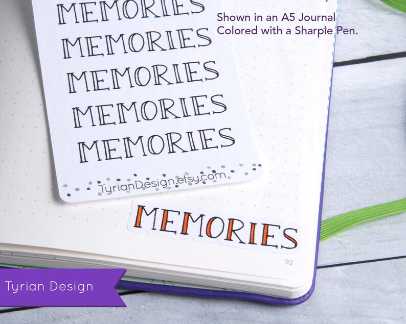 Memories Stickers for Planners and Journals. Memory Stickers | Etsy