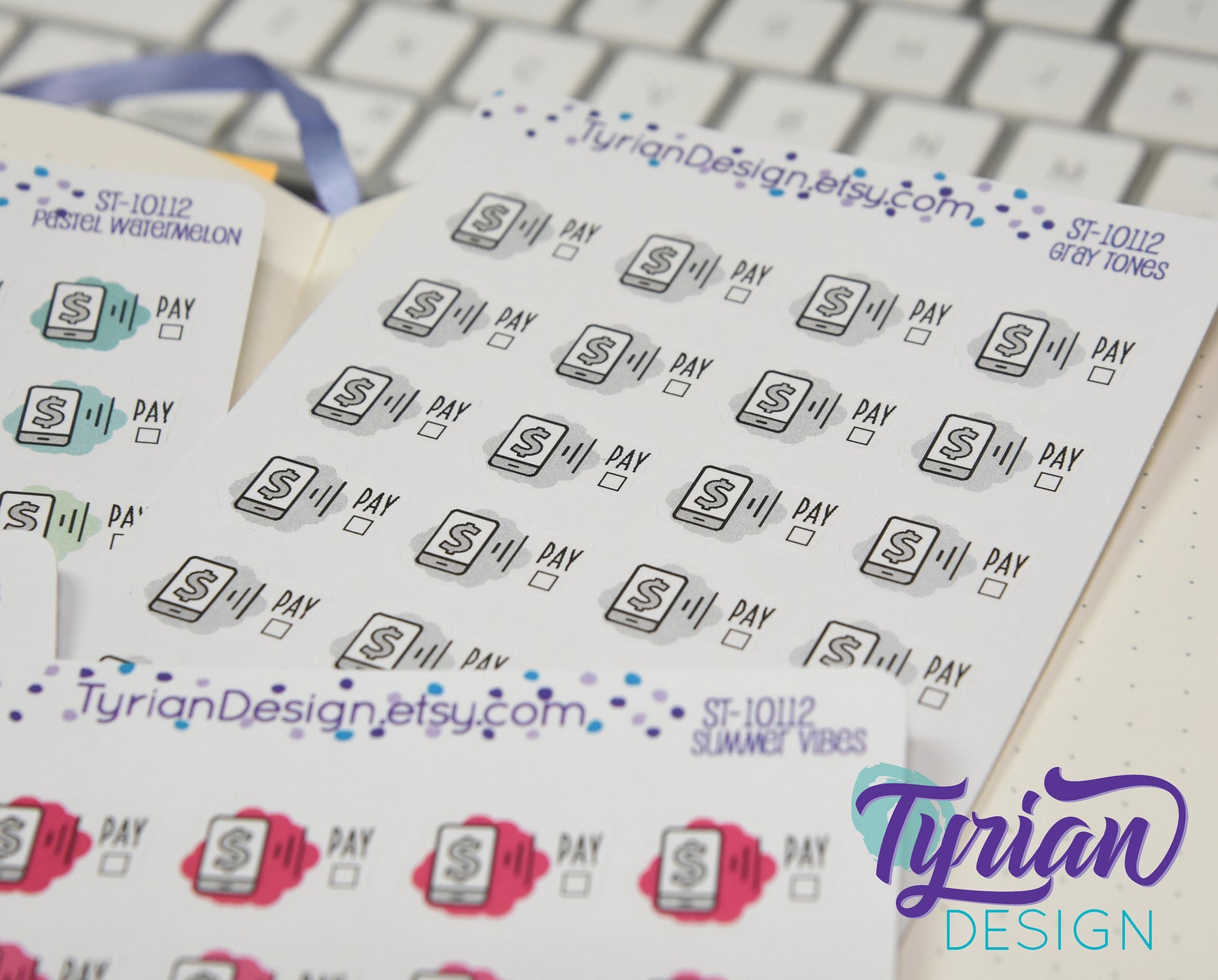 Cell Phone Payment Stickers. Different Color Options. Keep | Etsy