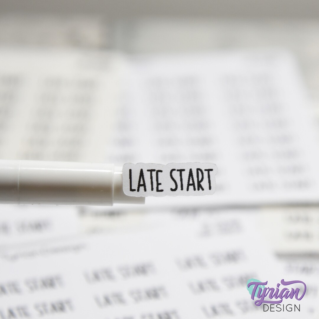Late Start Sticker | School Sticker | 24 Stickers | .9" X .34" Each | 3 ...