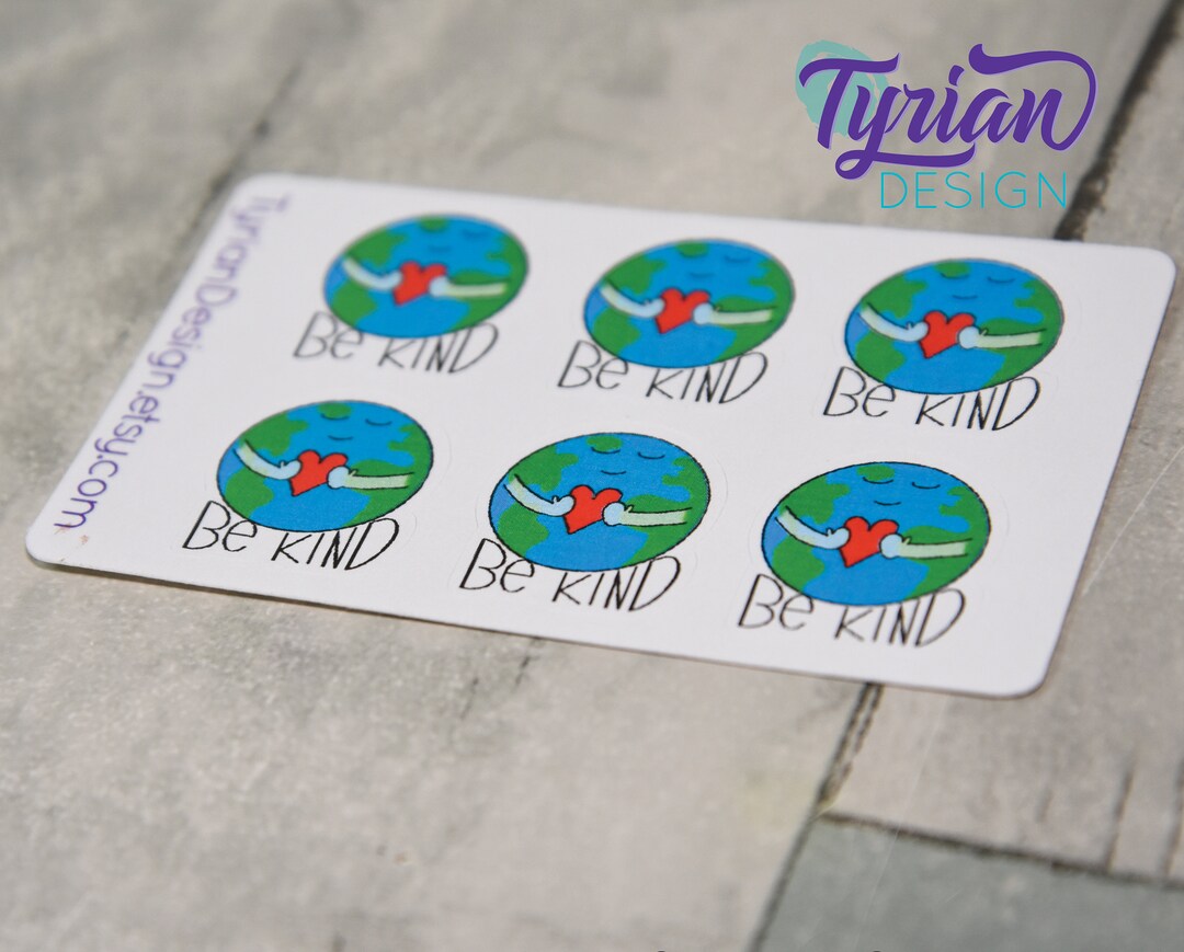 Earth Love, Be Kind Stickers for Planners and Journals. Great for ...