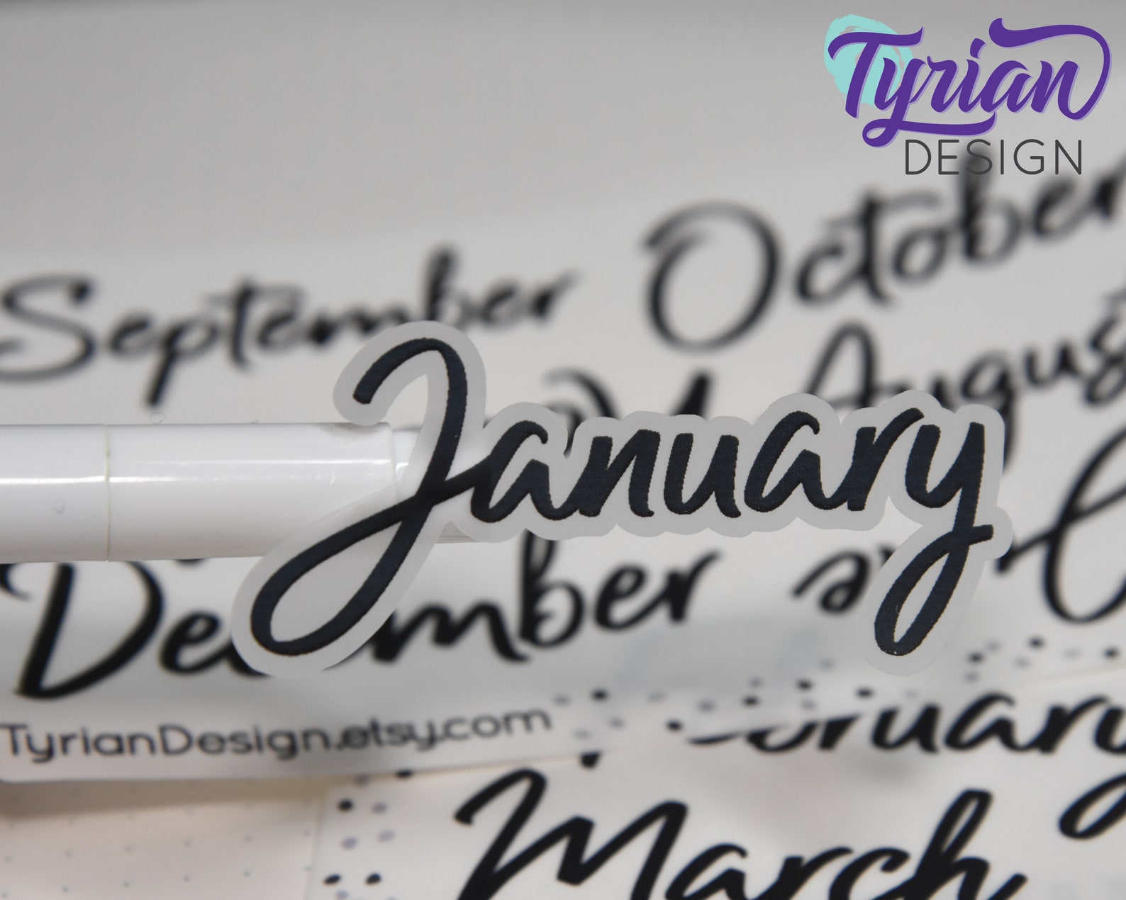January - December Monthly Stickers (small) for Planners and Journals ...