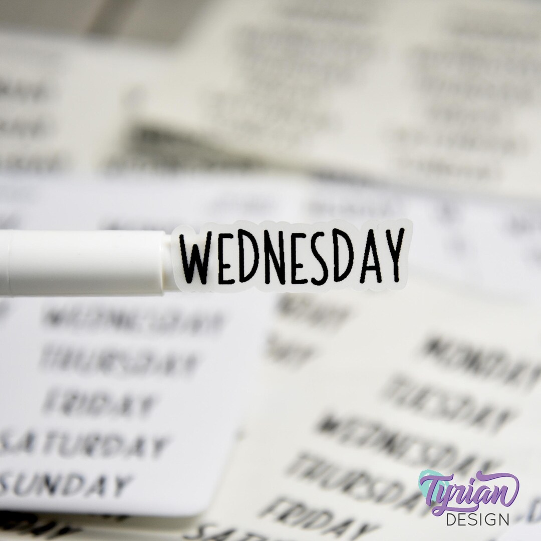 Days of the Week Stickers for Planners and Journals | 14 Stickers ...