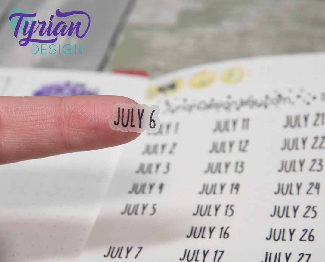 Monthly Days Stickers | 1-31 (varies by Month) Stickers | 3.5 X 5 ...