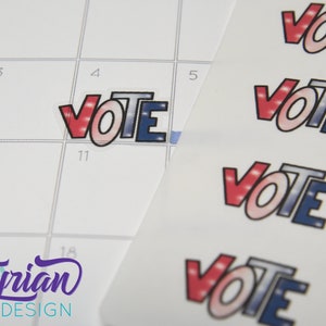 Vote Stickers, Hand Drawn Red, White and Blue Stickers, Voting Stickers ...