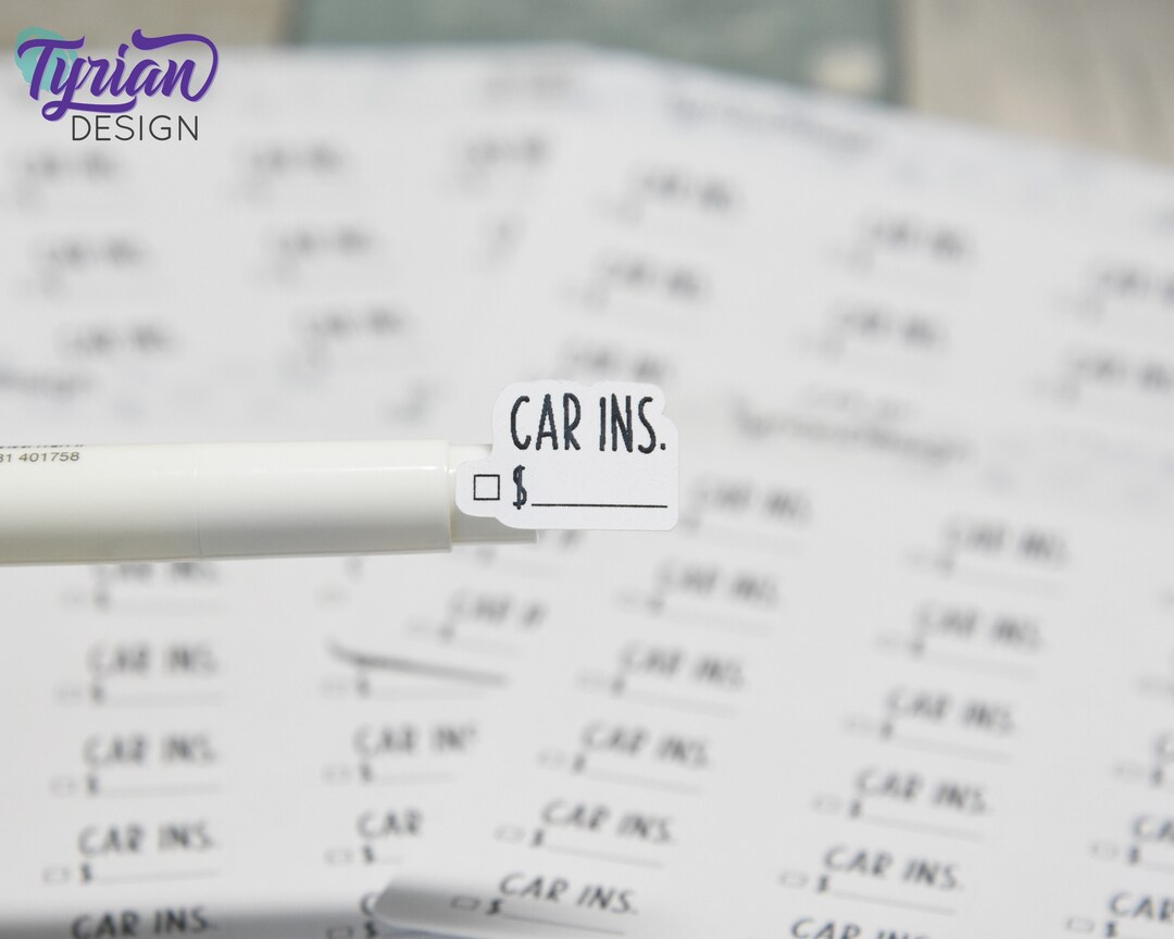 Car Insurance Stickers | Budget Stickers | 18 Stickers | .78" X .54 ...
