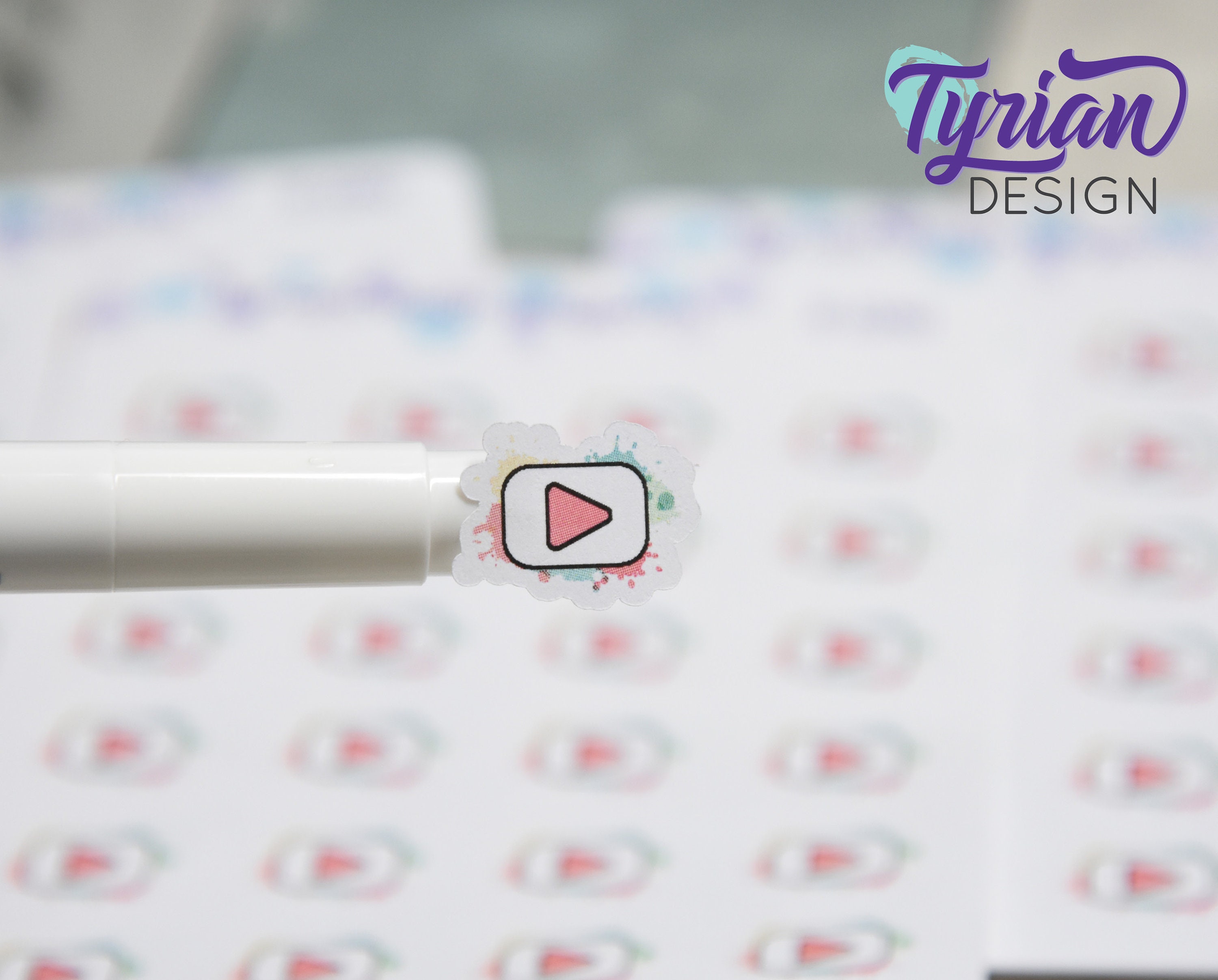 Social Media Icon Stickers YT stickers YouTube stickers | Etsy