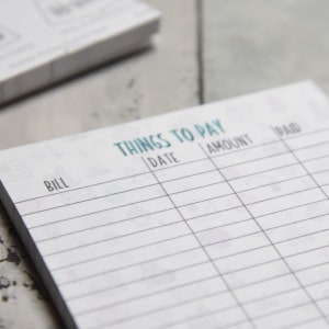 Payment Tracker Post-it Notes | Finance Sticky Notes | Bill Pay Sticky ...