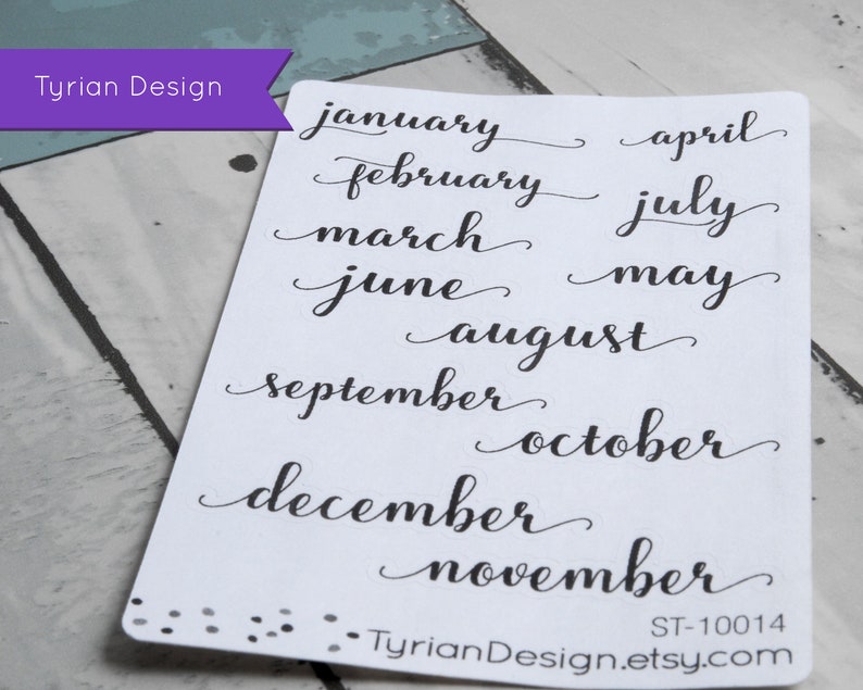 January December Monthly Stickers Mini for Planners and | Etsy