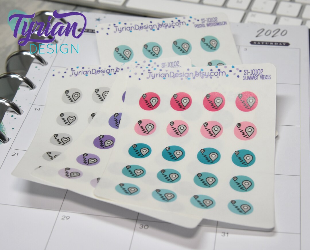 Map Icon, Route Stickers. Trip Directions, Different Color Options ...