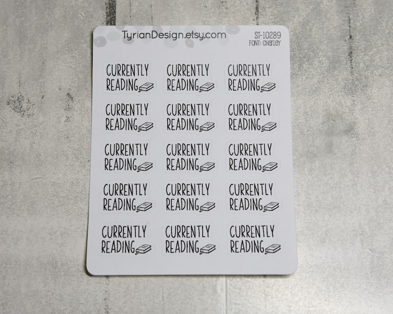 Currently Reading Stickers 3.5 X 4.5 Sheet 1 X - Etsy