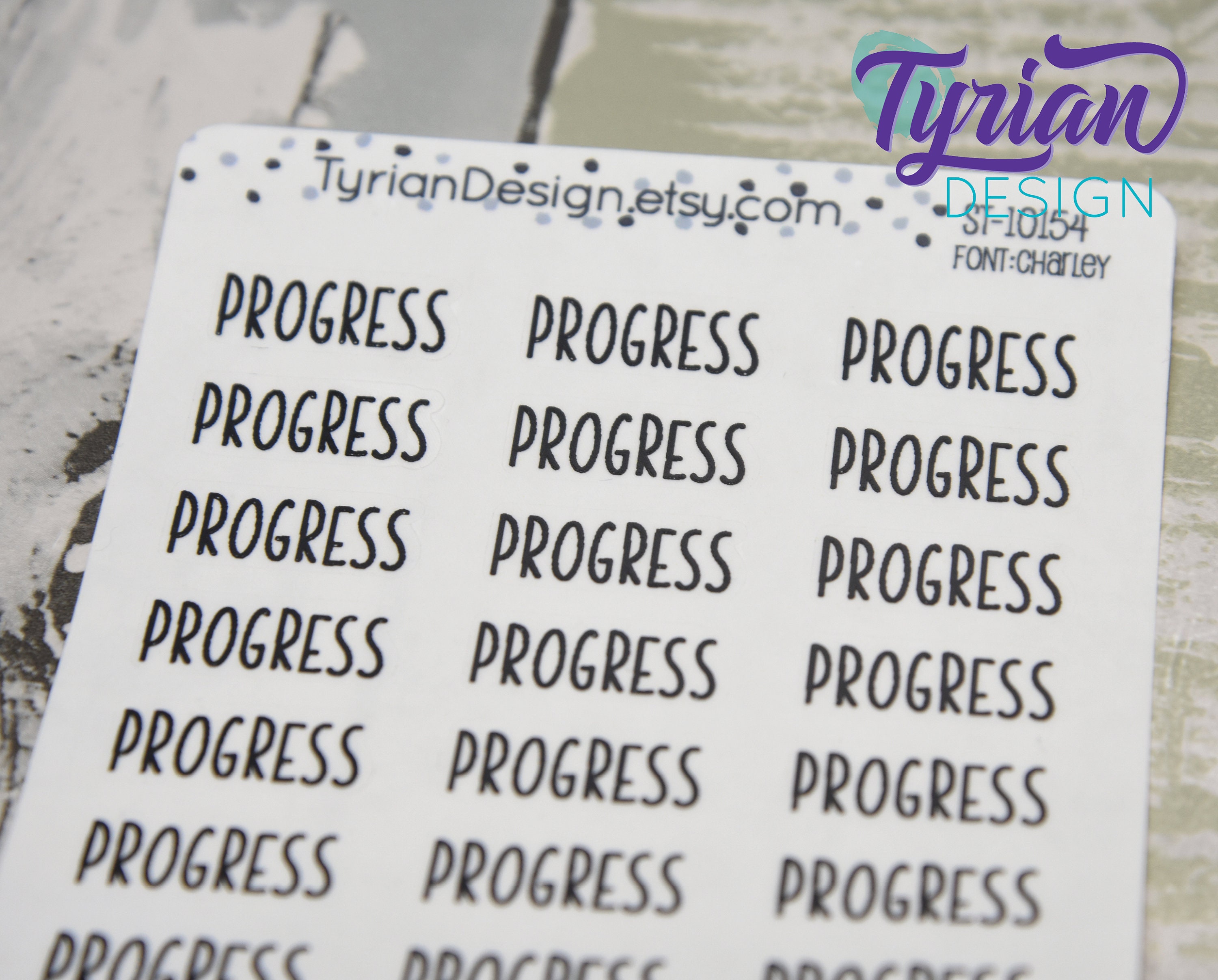 Progress Stickers for Planners and Journals. Track Your | Etsy