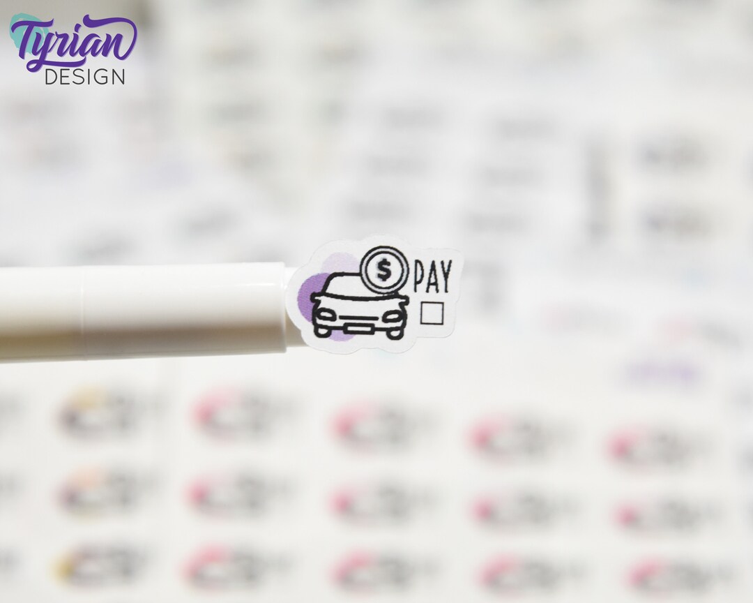 Car Payment Stickers | .77 X .55" Sticker Size | 24 Stickers ...
