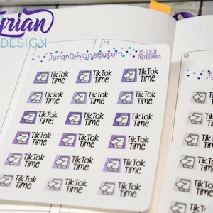Tiktok Time Stickers. Different Color Options. Keep Track of Your Time ...