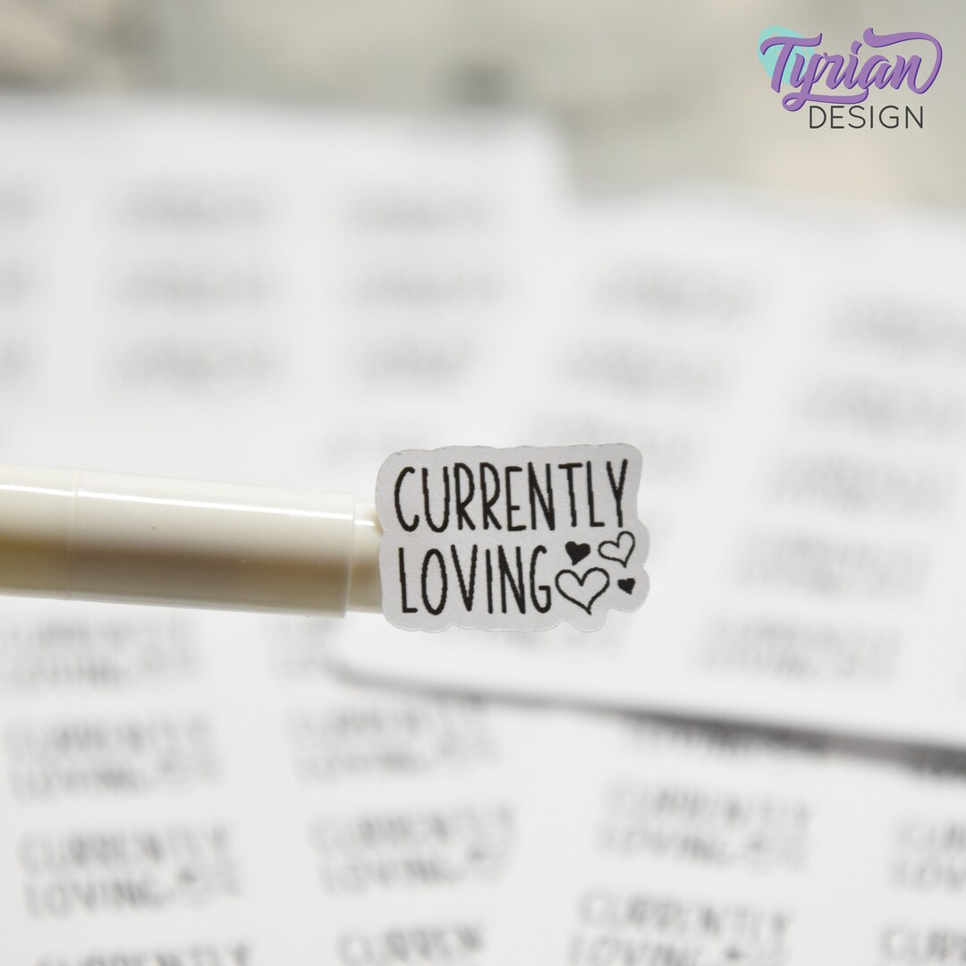 Currently Loving Stickers | Music | Books | Food | Life | 15 Stickers ...