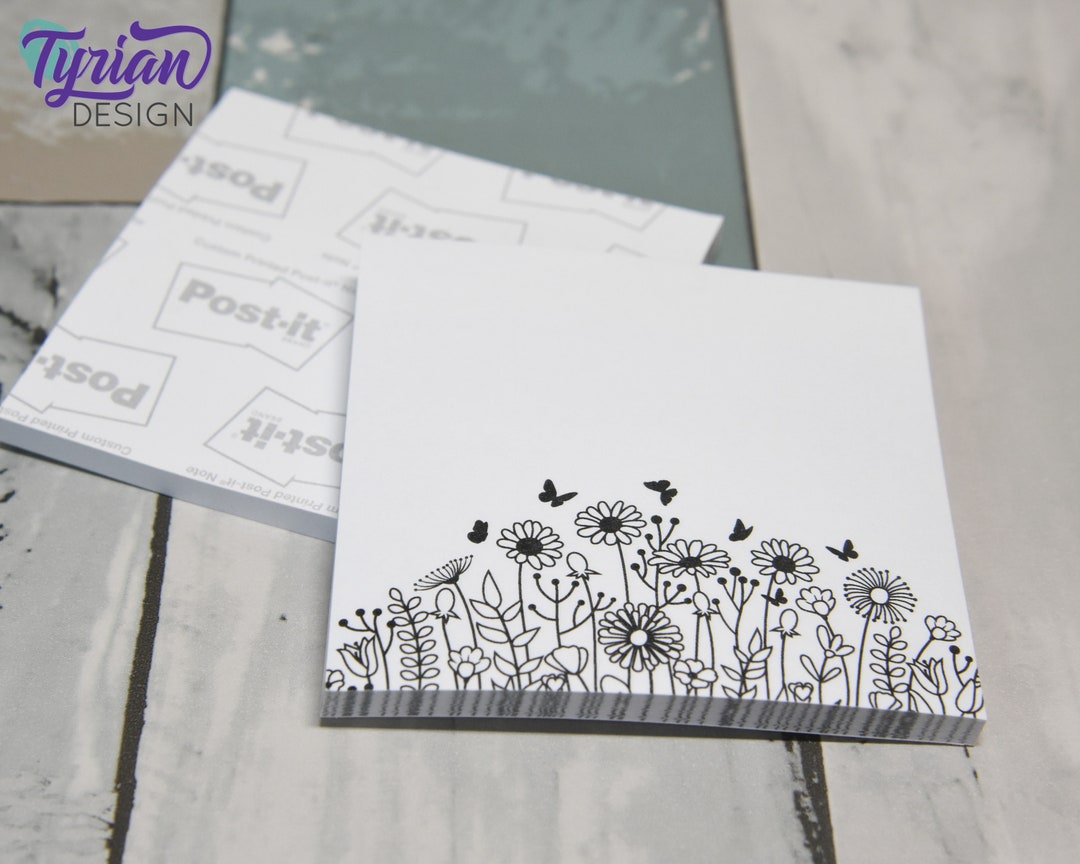 Wildflower Post-it Notes | Wild Flowers With Butterflies Sticky Notes ...