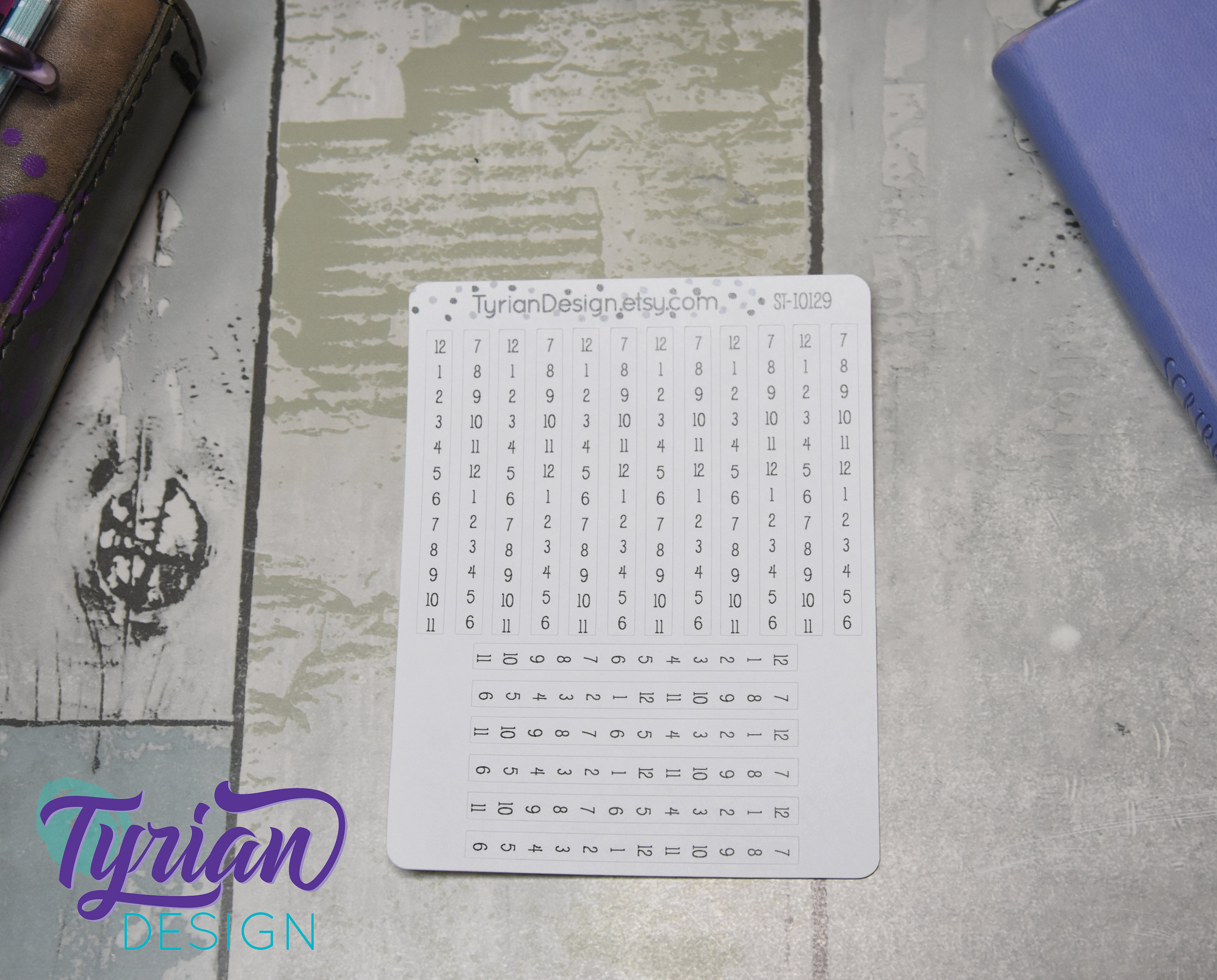 Time Strip Vertical Stickers for Planners and Journals Time | Etsy