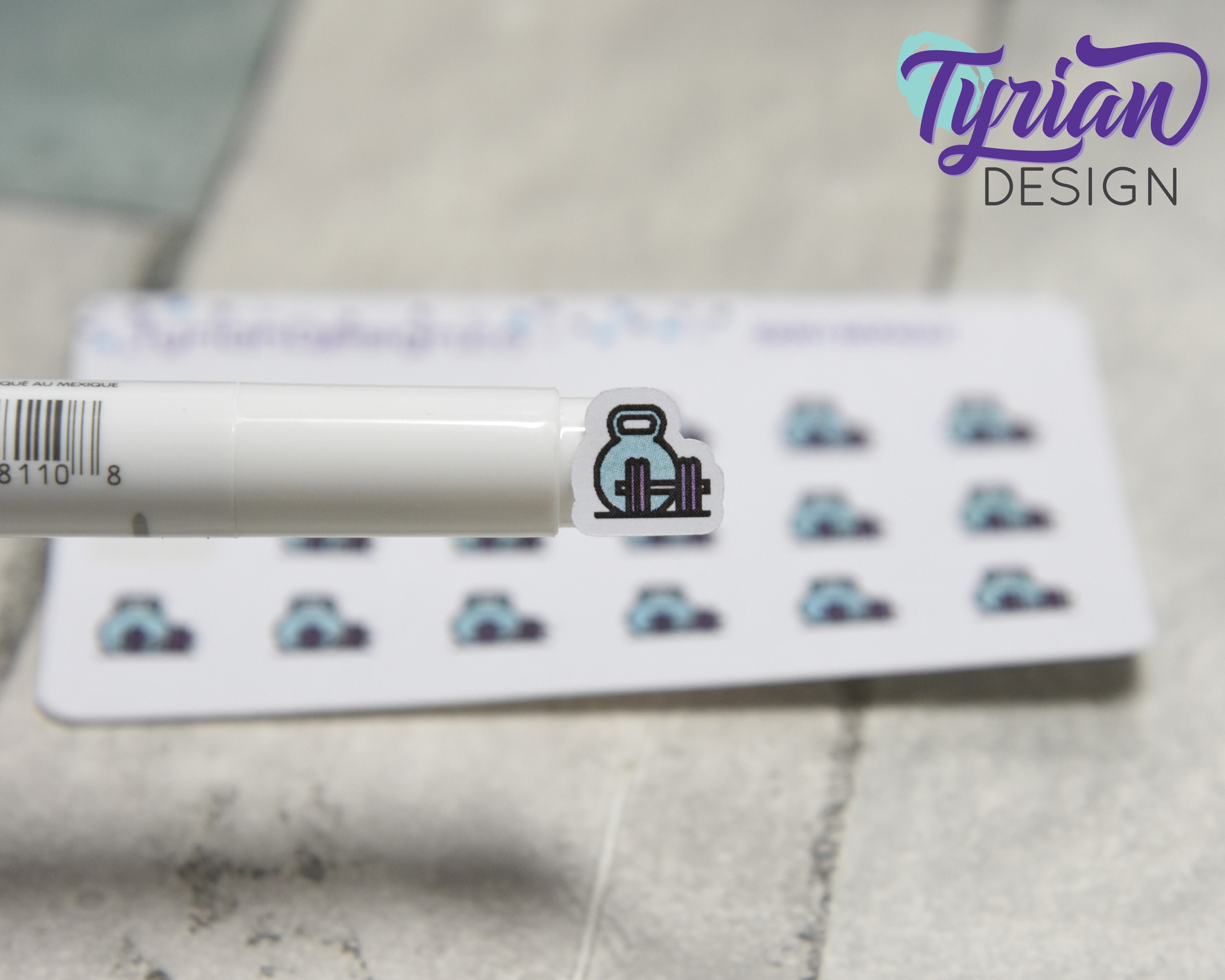Workout Stickers | Tiny Weights Stickers on Mini Sheet | Great for ...