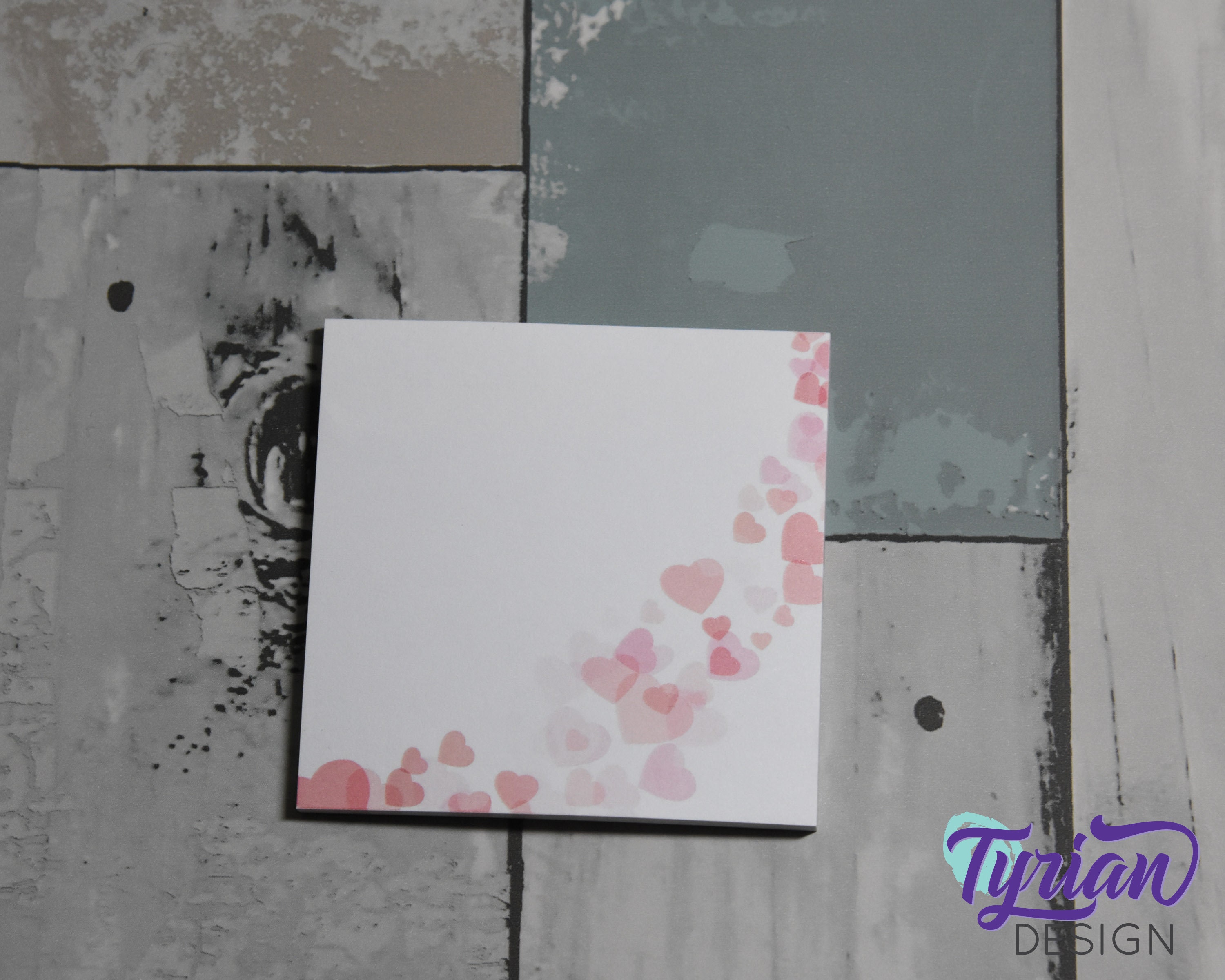Falling Hearts Post-it Notes | Falling Hearts Background Sticky Notes ...